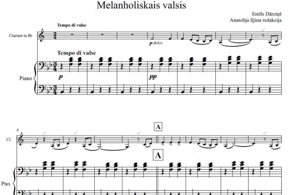 Emīla Dārziņa “Melanholiskais valsis” / LR2 / / Latvijas Radio